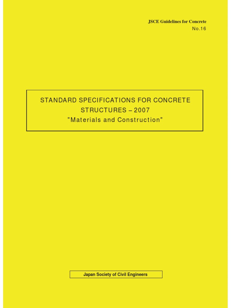 JSCE Concrete Structures Specifications | PDF