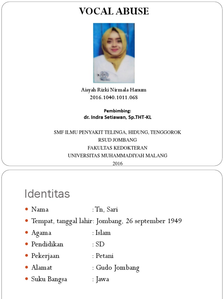 Diagnosis dan Terapi Vocal Abuse | PDF