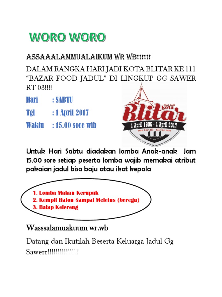 WORO WORO Jadul | PDF