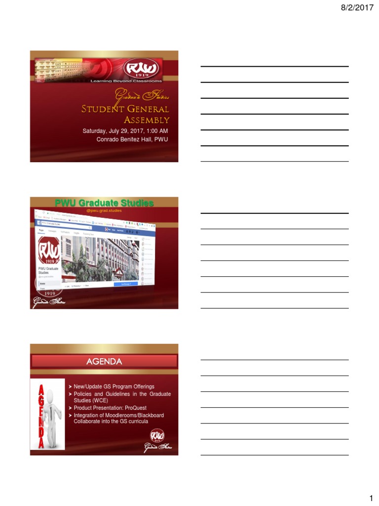 GS Students General Assembly Handouts | PDF | Thesis | Graduate School