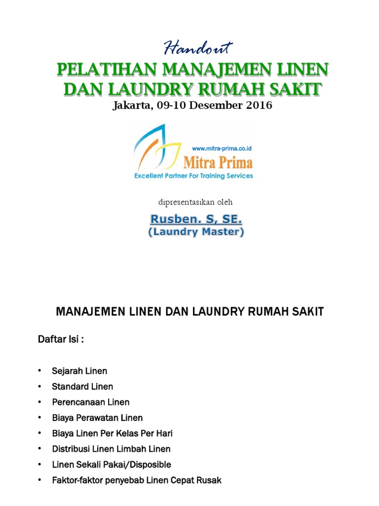 Manajemen Linen | PDF