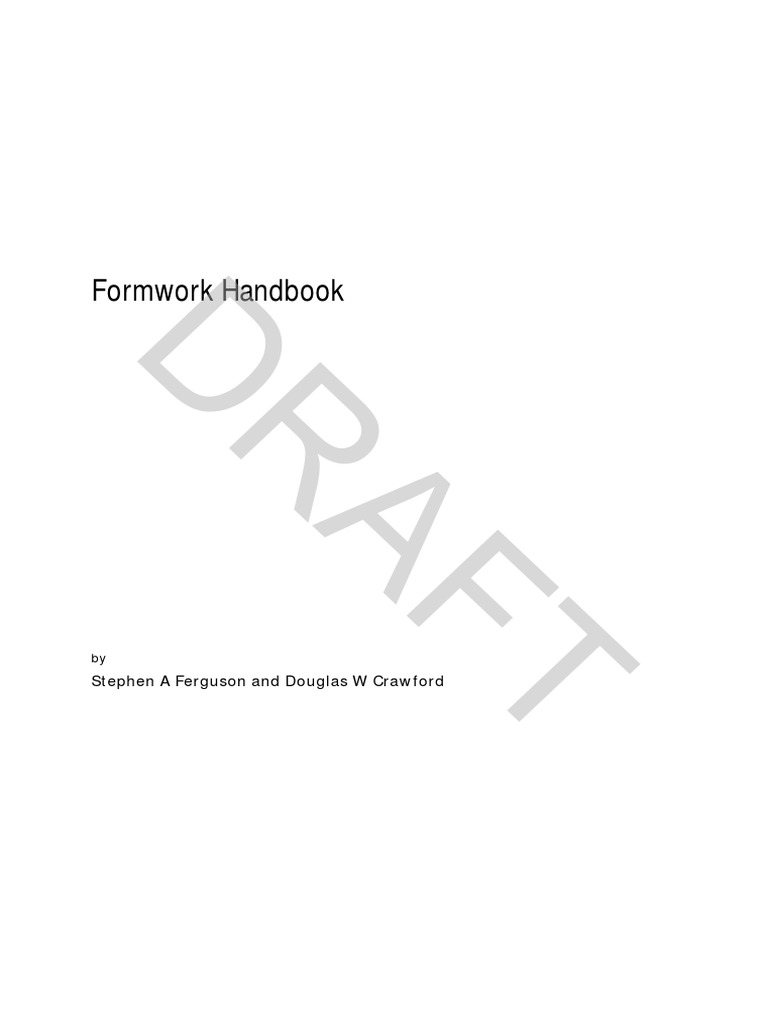 Formwork Handbook Draft 20150619 | PDF | Concrete | Strength Of Materials