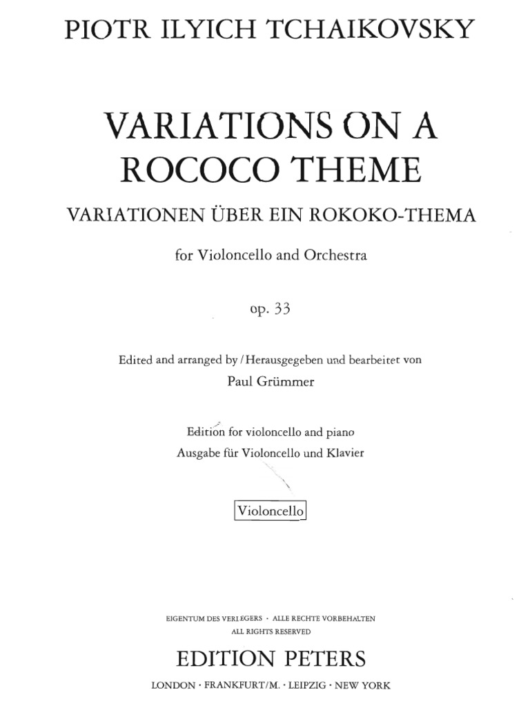 Rococó Variations Cello | PDF