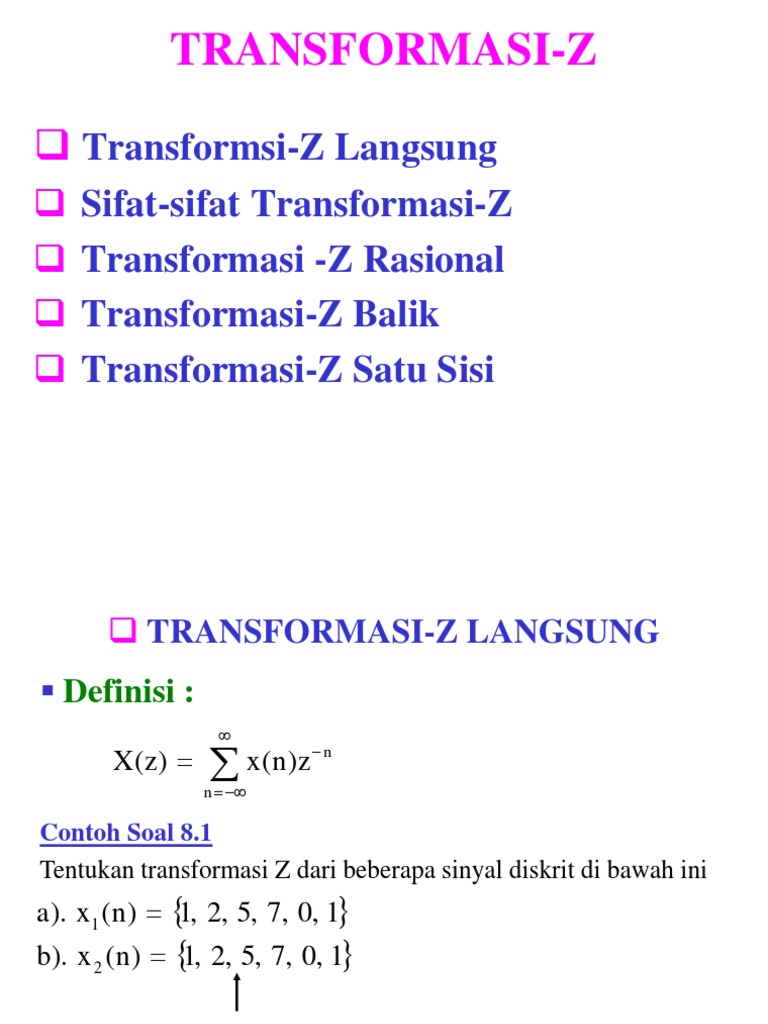 Bab 8 Transformasi Z | PDF
