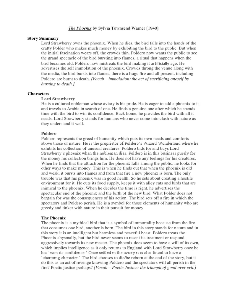 The Phoenix - Notes | PDF