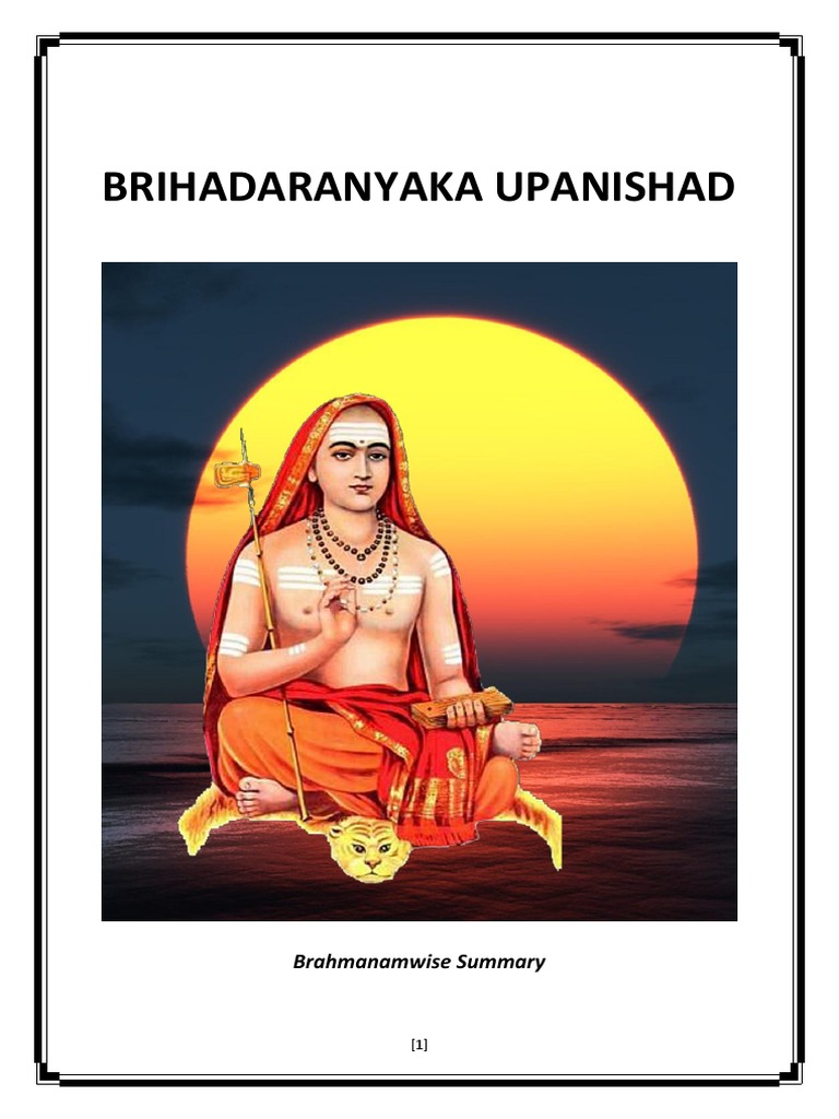 Brihadaranyaka Upanishad Booklet Pdf ﾄ Tman Hinduism Brahman