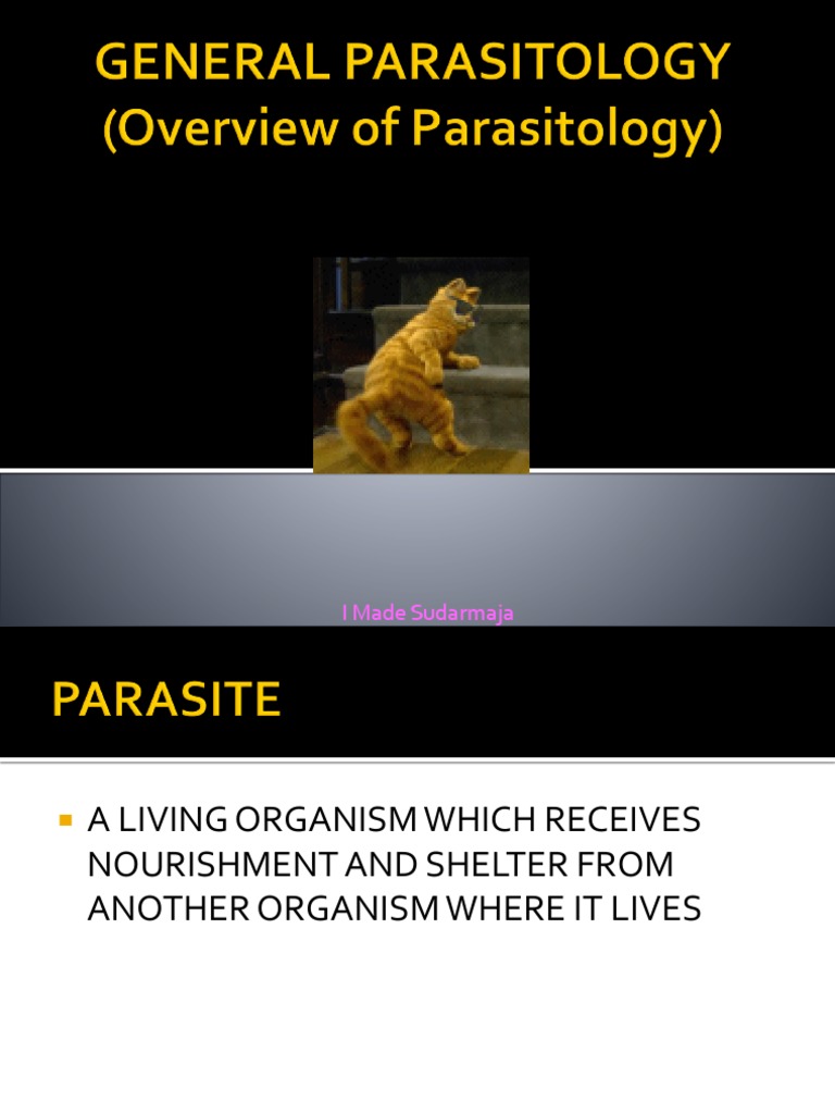 Lecture 21 - Overview of Parasitology | PDF