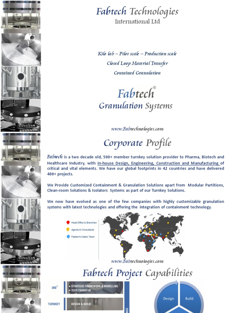 Fabtech Granulation Systems | PDF | Tablet (Pharmacy) | Chemicals