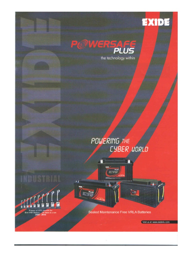 Exide Power Safe Plus Catalog | PDF
