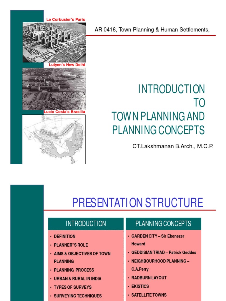 Introduction To Town Planning | PDF | Survey Methodology | Urban Planning