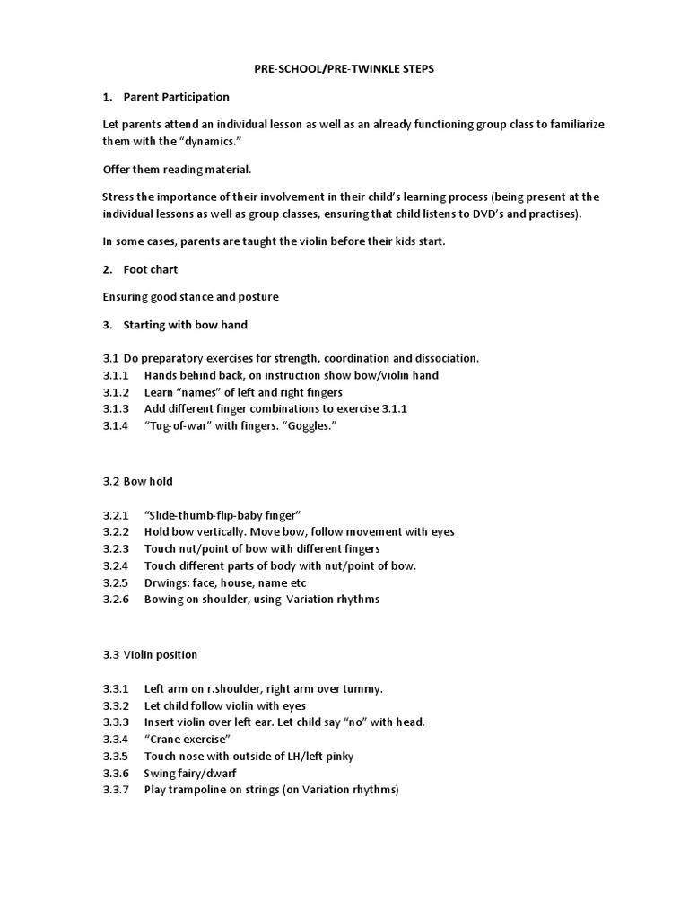 PRE-SCHOOL Pre-Twinkle Steps | PDF