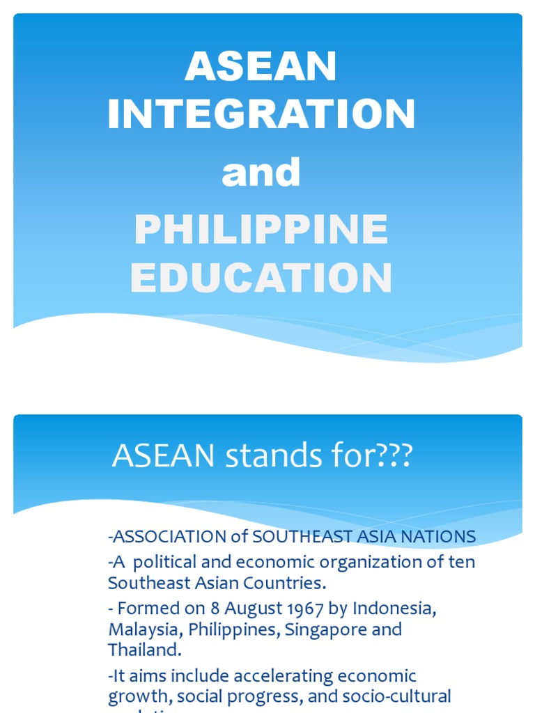 ASEAN Integration & Philippine Education | PDF | Association Of ...