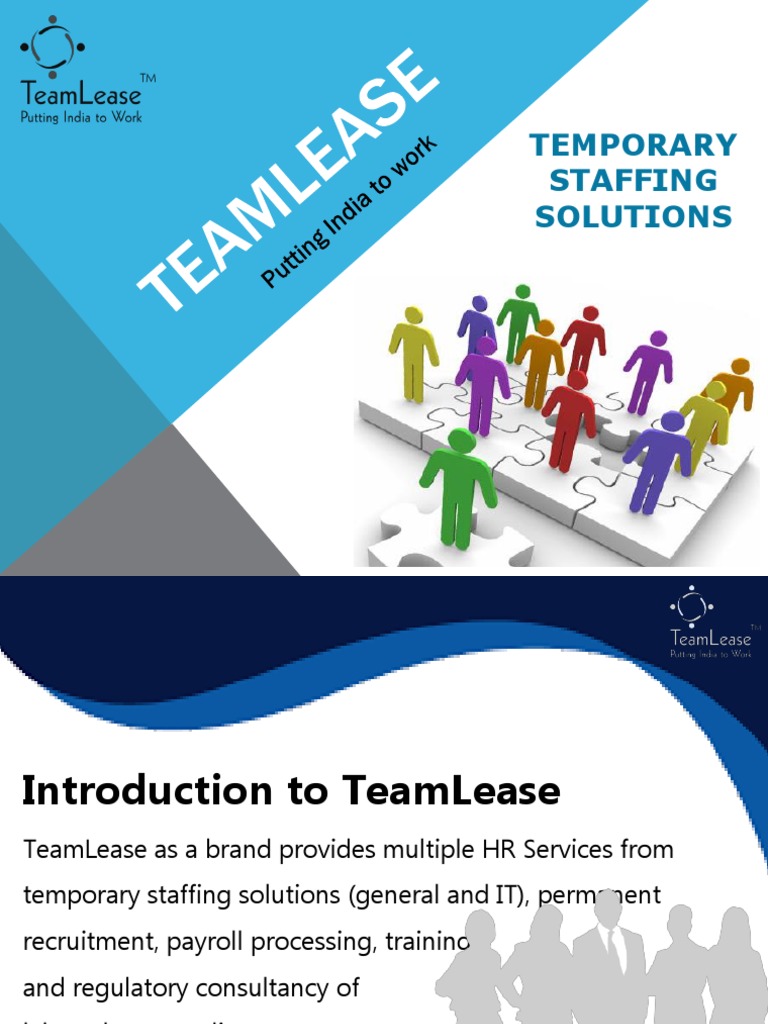 TeamLease Temporary Staffing | Recruitment | Employment
