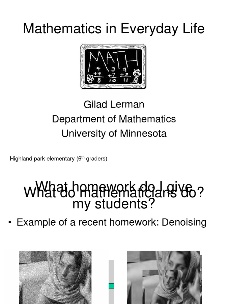 Mathematics in Everyday Life | PDF | Teaching Mathematics | Vision