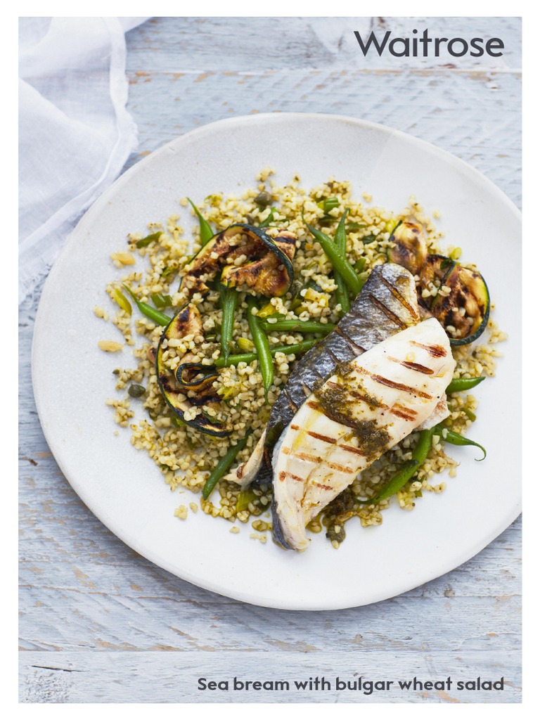 July2017 - Sea Bream With Bulgar Wheat Salad - V2 - Kim PDF | PDF ...
