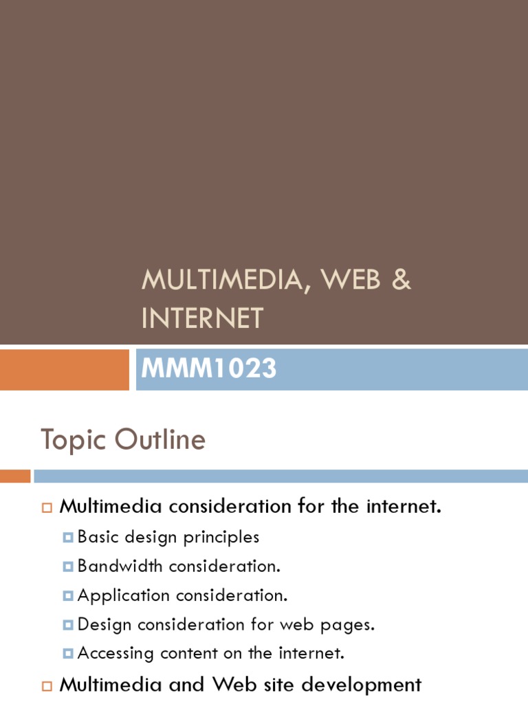 Multimedia Design for the Web | PDF | Websites | World Wide Web