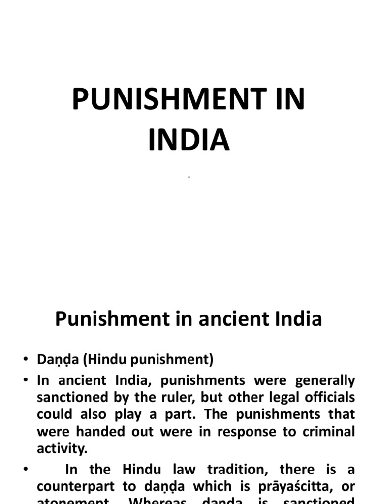 Punishment In India Pdf Capital Punishment Criminology