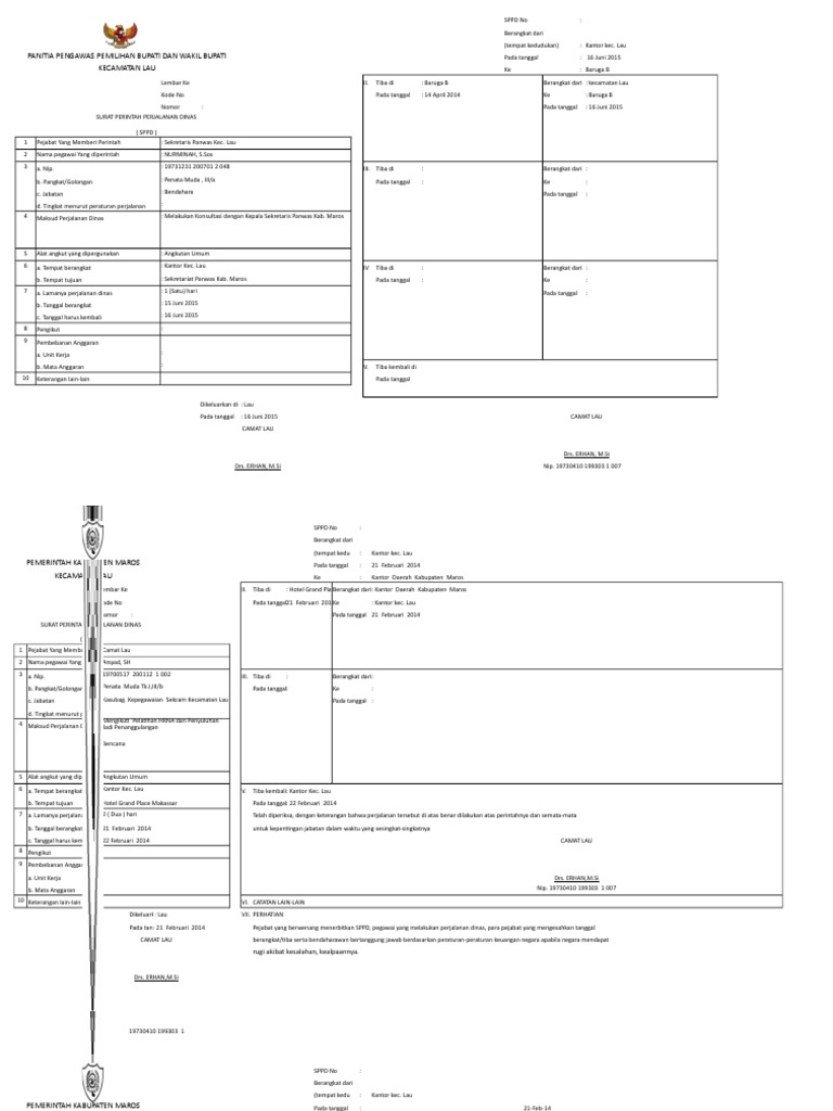 Format SPPD Baru | PDF