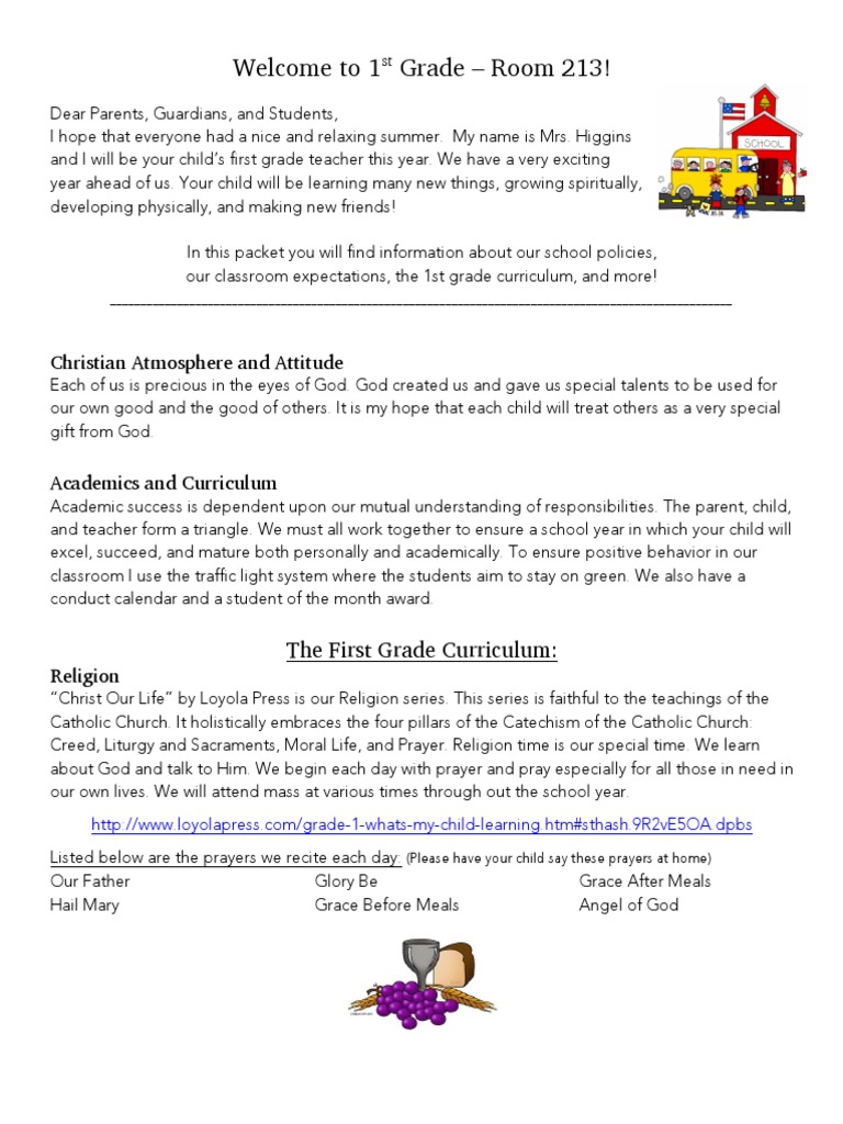 1st Grade Back To School 17-18 | PDF | Reading (Process) | Educational ...