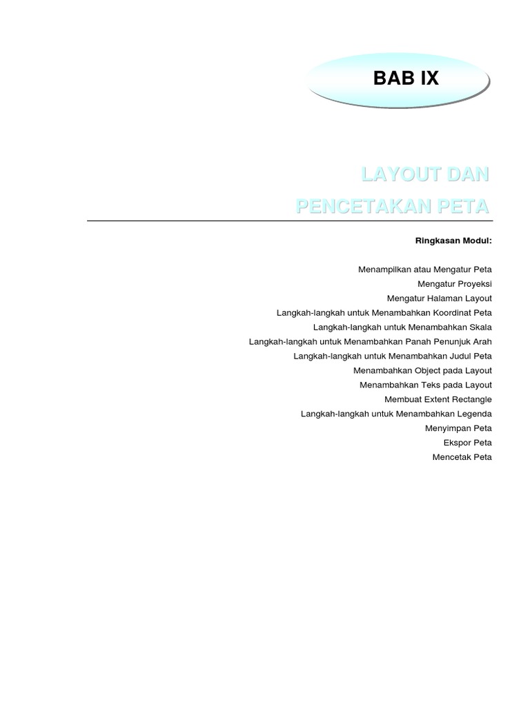BAB 09 LAYOUT Dan CETAK PETA PDF | PDF