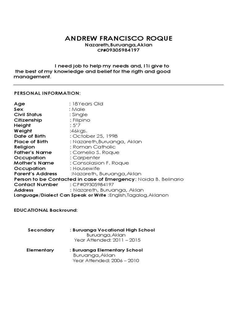 Andrew Francisco Roque | PDF | Cooking, Food & Wine