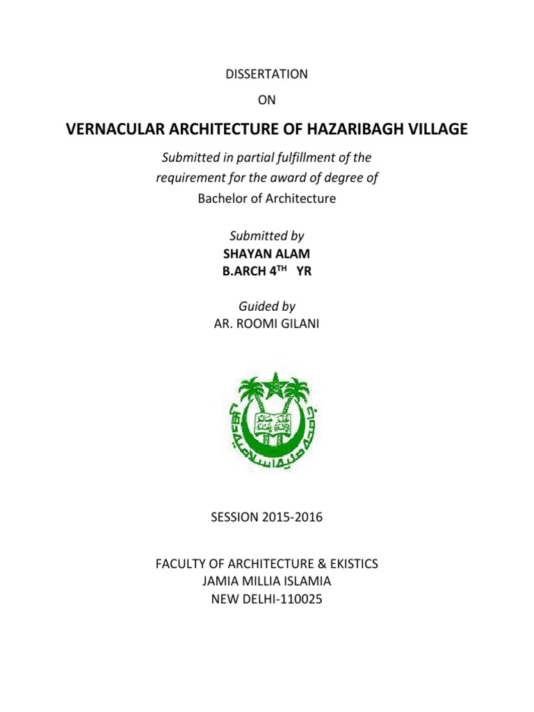 Shayan Vernacular Format | Download Free PDF | Thesis | Academia