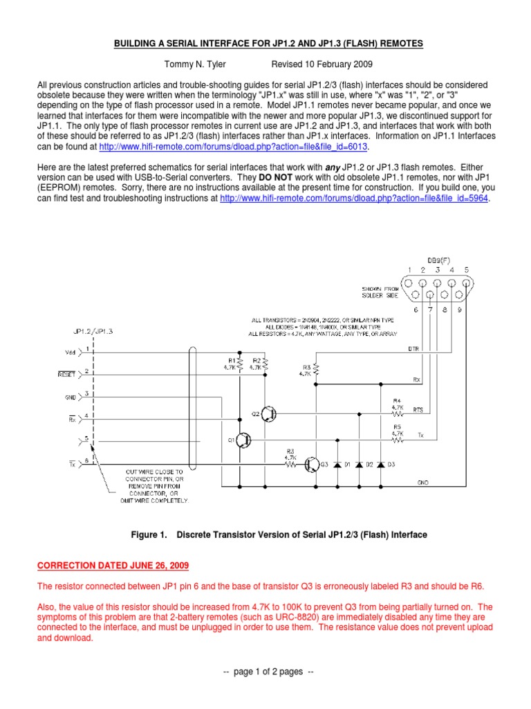 Building A Serial Interface For JP1.2 and JP1.3 | PDF | Flash Memory | Computer Hardware