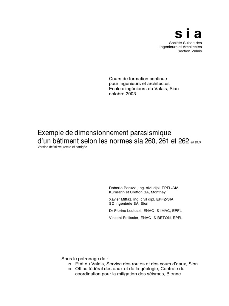 Exemple de Dimensionnement Parasismique D Un B Timent Selon Les Normes ...