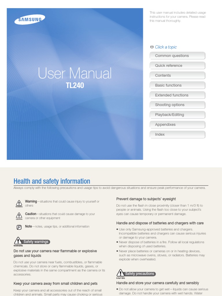 Samsung TL240 - English PDF | PDF | Exposure (Photography) | Image ...