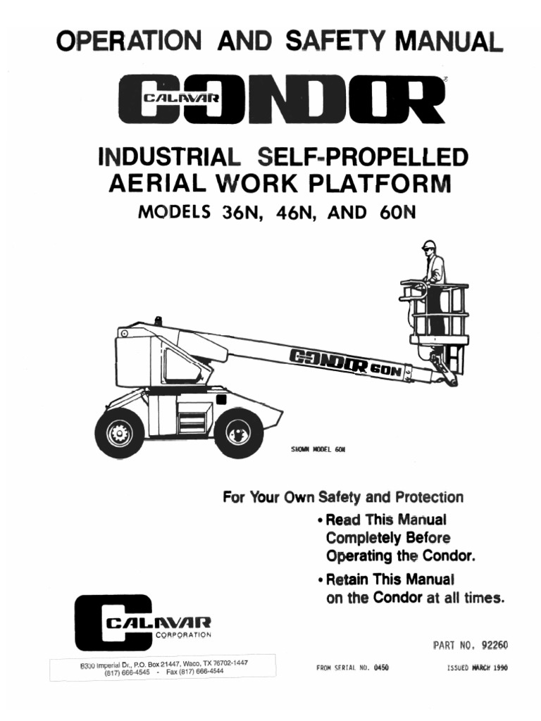 Condor 36N - 46N - 60N - 92260 | PDF | Switch | Elevator
