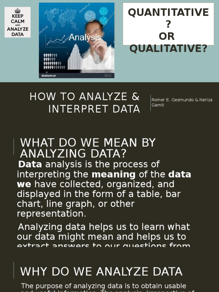 How To Analyze & Interpret Data | PDF | Qualitative Research ...