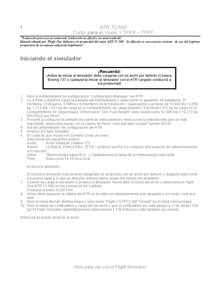 Atr 72-500 PDF | PDF