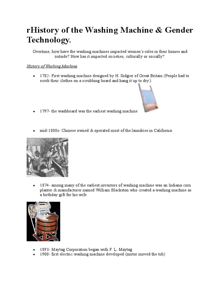 History of The Washing Machine | PDF