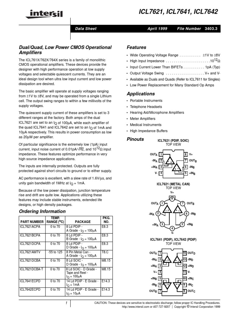 Ci 7621 | PDF | Amplifier | Electronic Engineering