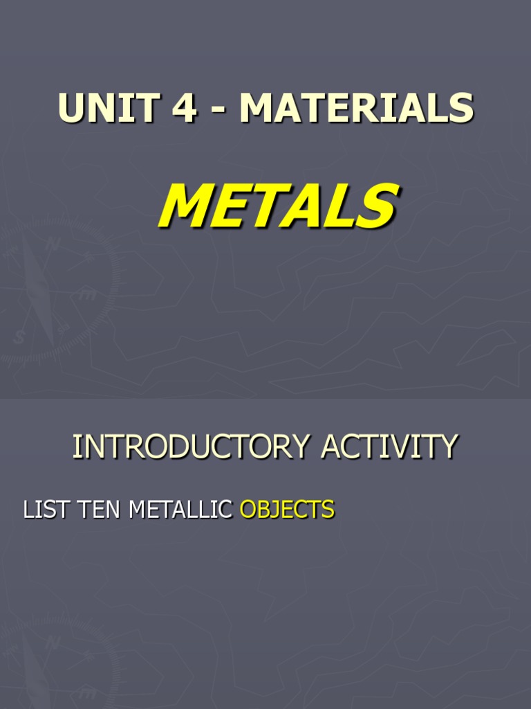Unit 4 - Materials: Metals | PDF | Metals | Iron