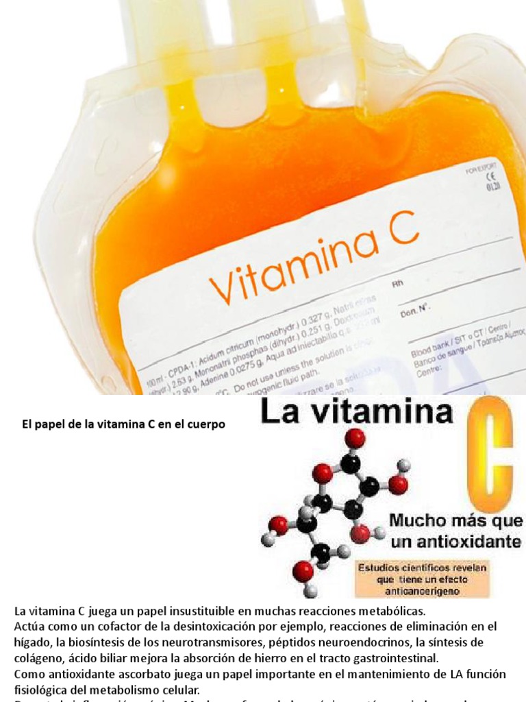 Efectos terapéuticos de la vitamina C | PDF | Vitamina C | Antioxidante