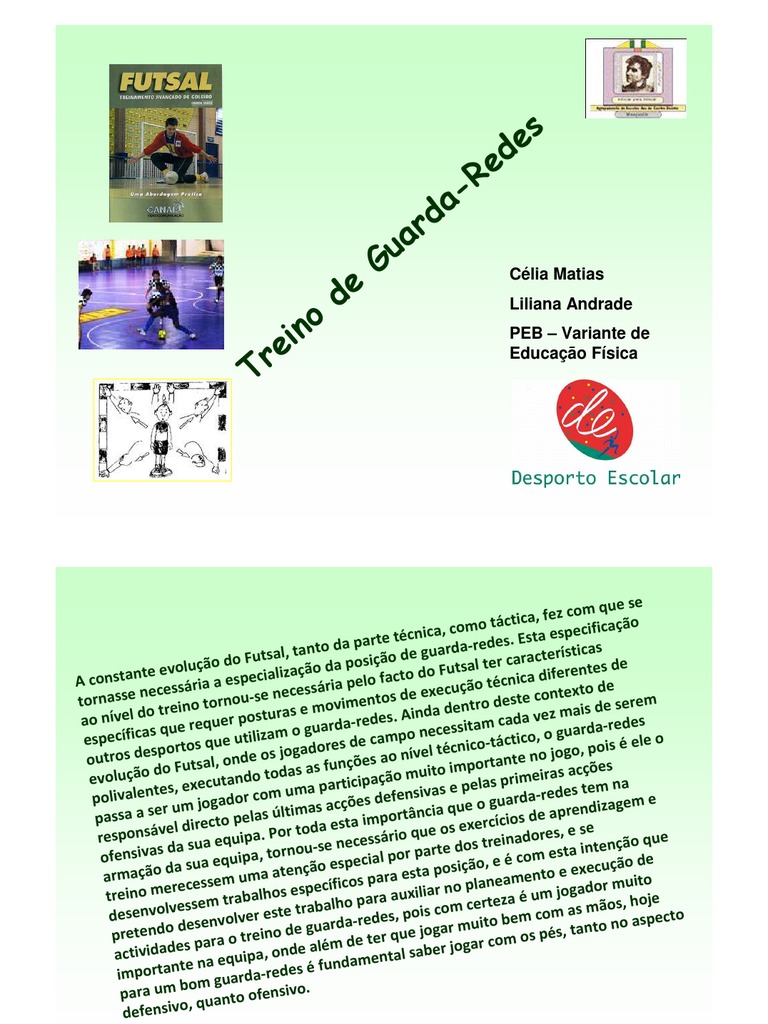 Treino - Guarda Redes Futsal | PDF | Física | Esportes