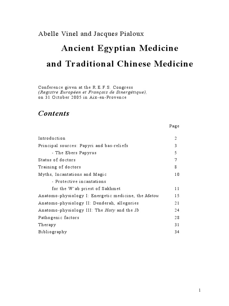 Ancient Egyptian Medicine Insights | PDF | Social Science | Philosophy