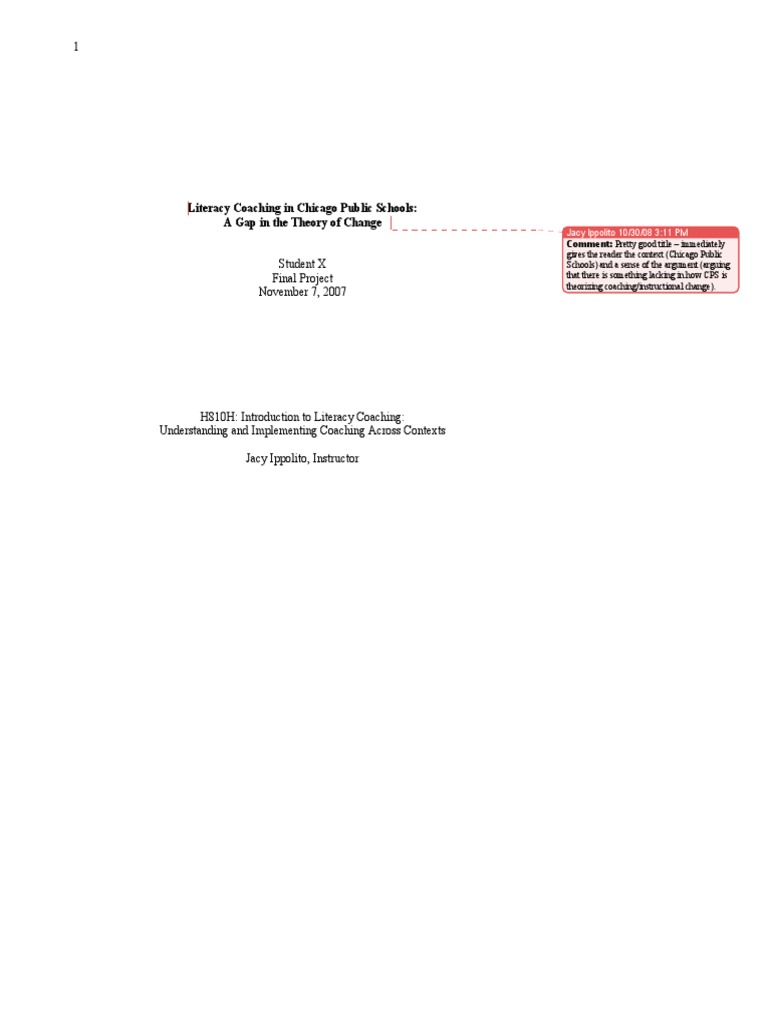 Sample Synthesis Paper | Literacy | Educational Assessment