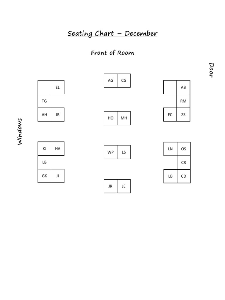 Standard 3 - Seating Chart | PDF