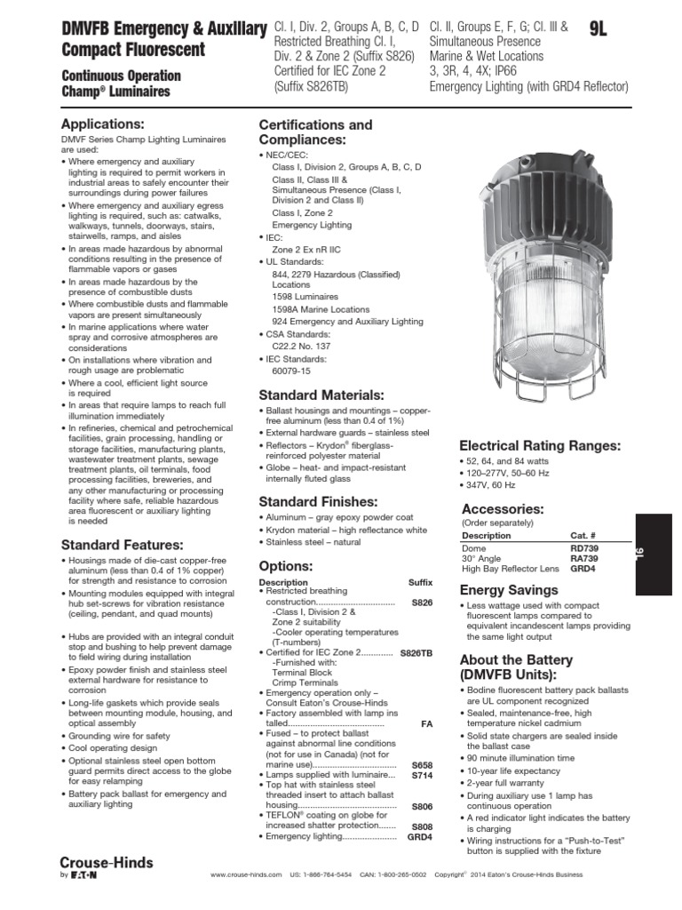 Cat. Emergency Luminaire | PDF | Fluorescent Lamp | Lighting