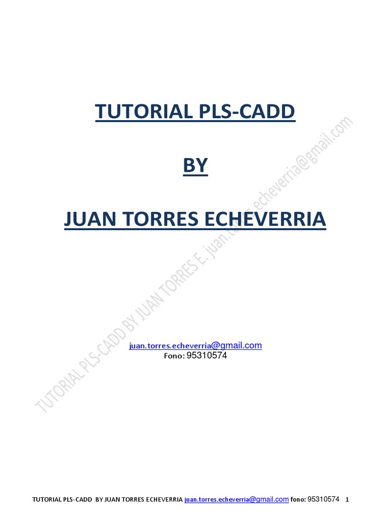 Tutorial Pls Cadd | PDF | Naturaleza