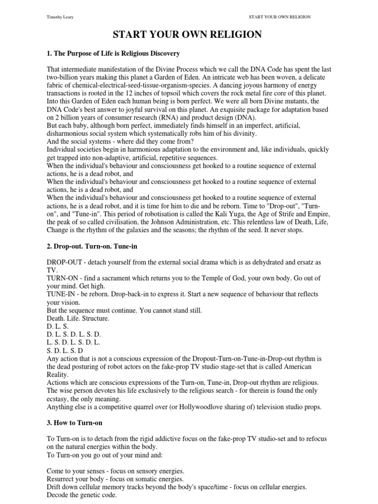 Start Your Own Religion: A Guide | PDF