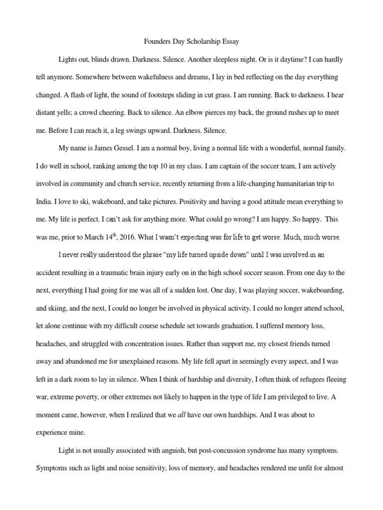 personal hardship essay