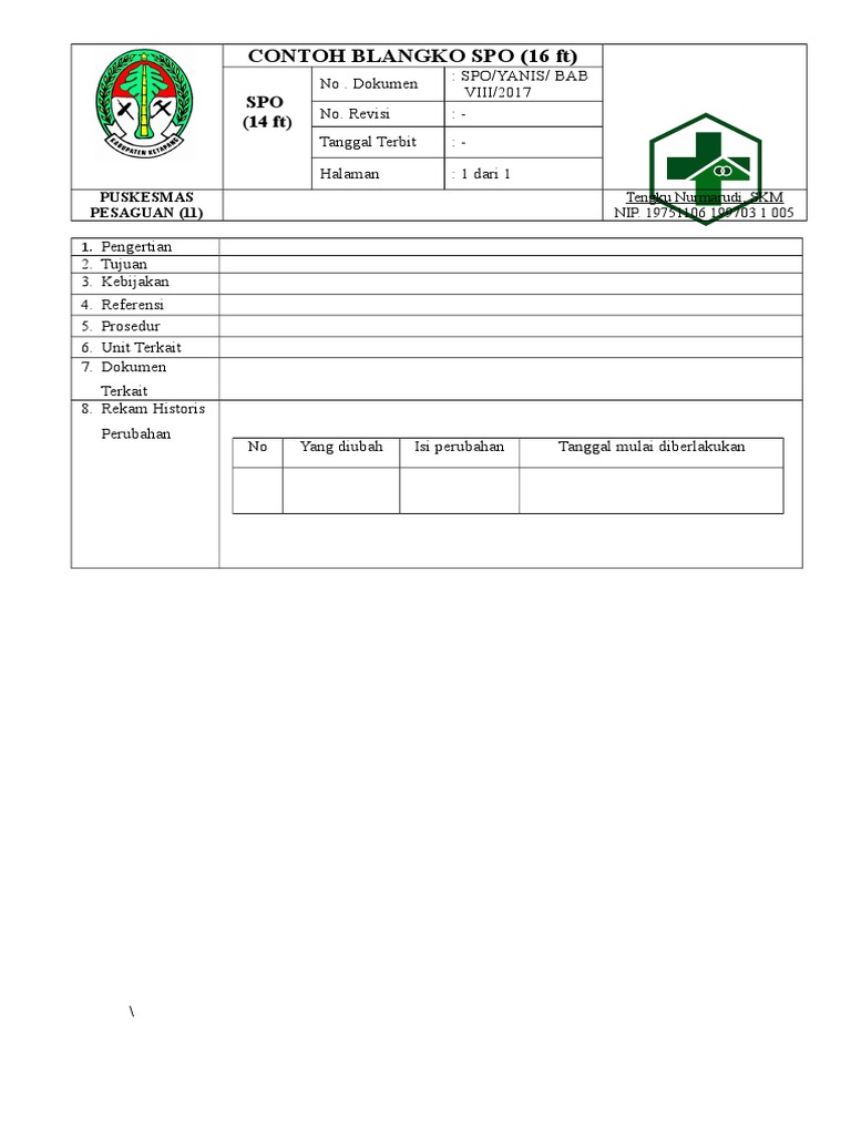 Contoh Blanko Sop Kosong | PDF