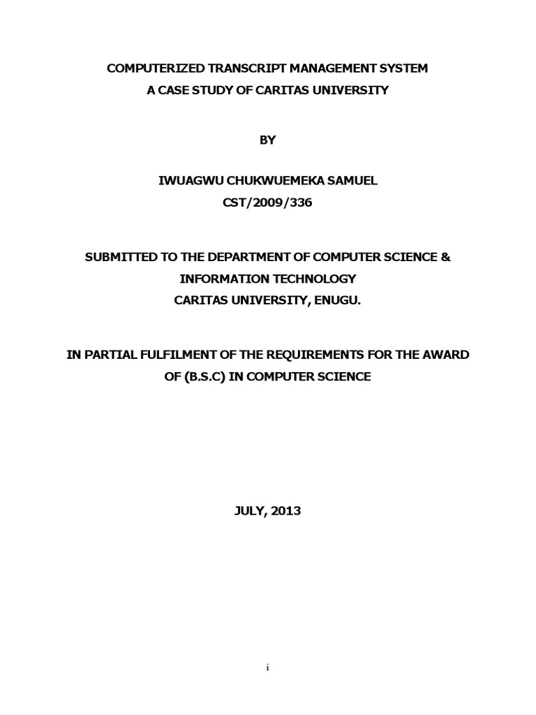 Computerized Transcript Management System-1 PDF | PDF | Databases | Computer Program