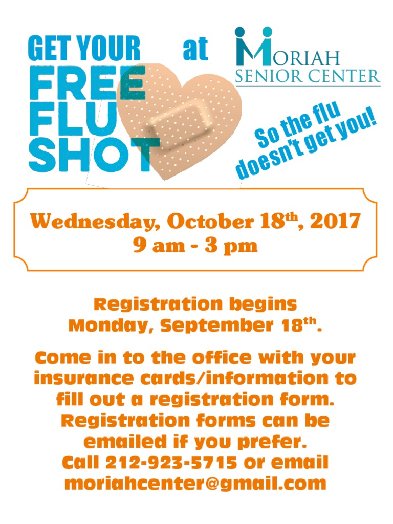 Flu Shot Registration Starts Sept 18 | PDF
