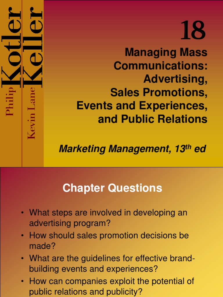 Managing Mass Communications: Advertising, Sales Promotions, Events and ...