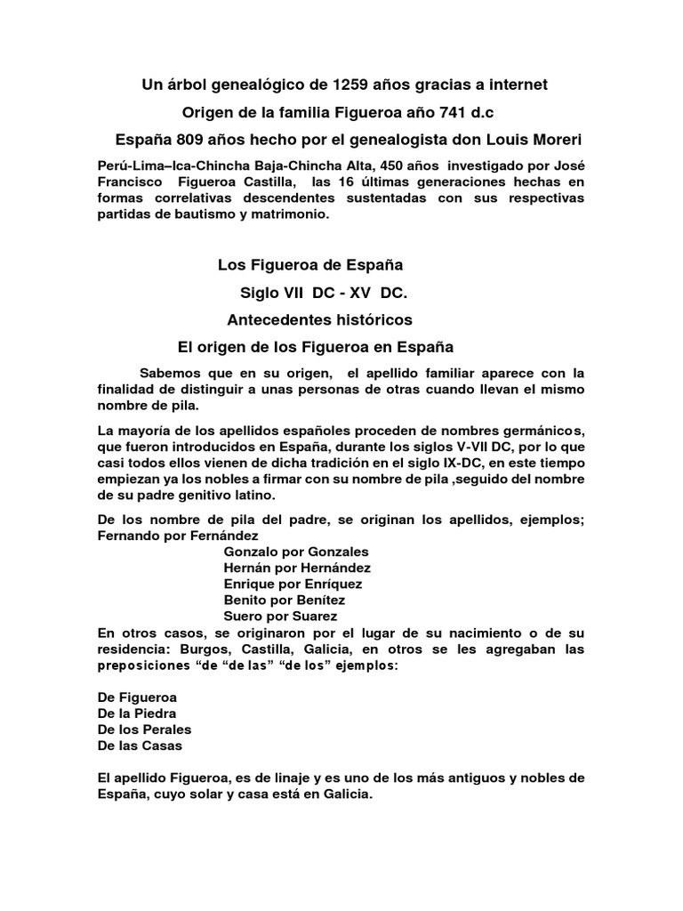 El Origen de Los Figueroa en España | PDF | Agitación