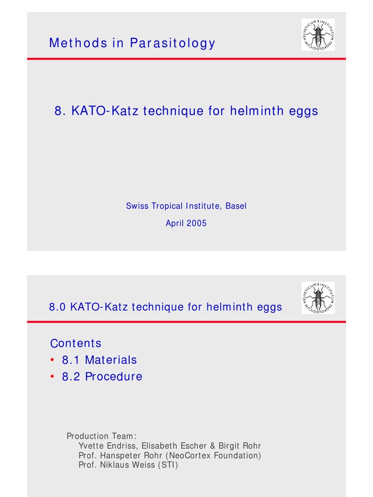 How To Do Kato-Katz Technique | PDF | Science & Mathematics